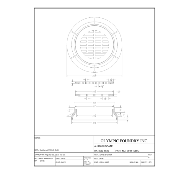 A-1180 W/GRATE | Standard Products Group