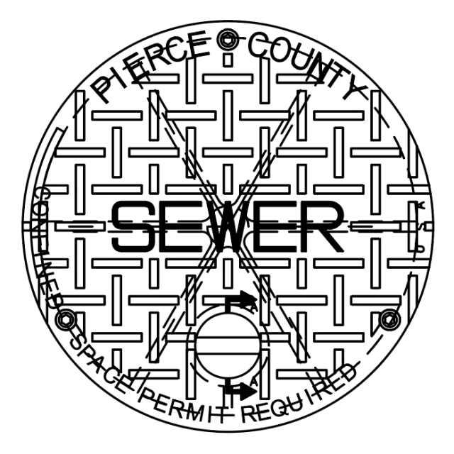 MH30 Pierce County Sewer Cover | Standard Products Group