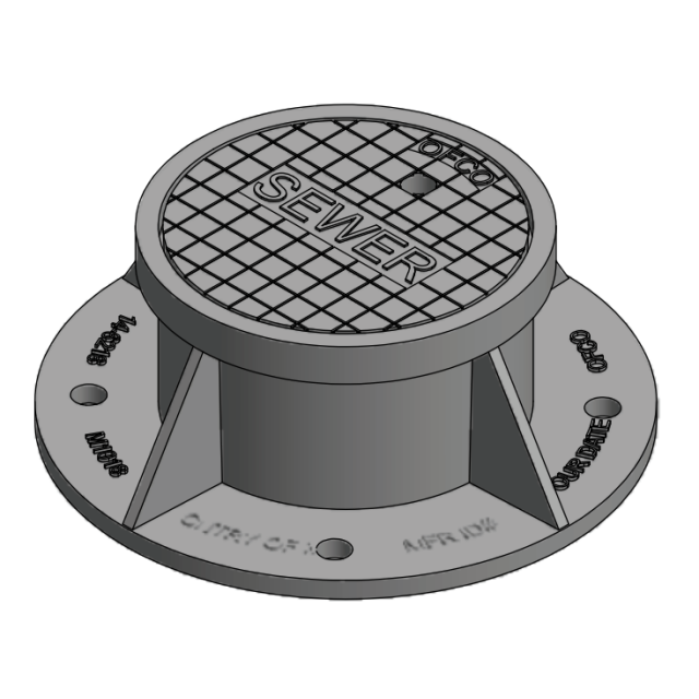 M1018 Monument Body and Single Hole Sewer Cover | Standard Products Group